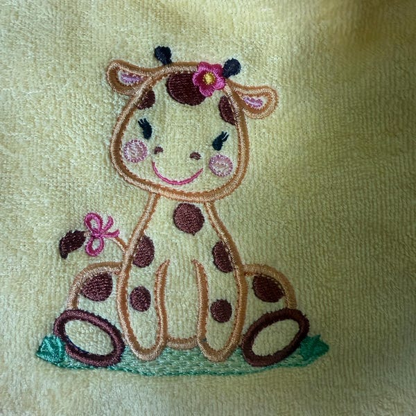 Cute Giraffe Embroidery Designs Girls Embroidery Design Machine ...