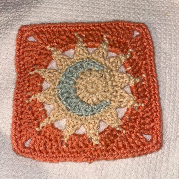 Crochet Sun and Moon Granny Square PDF Pattern - Etsy