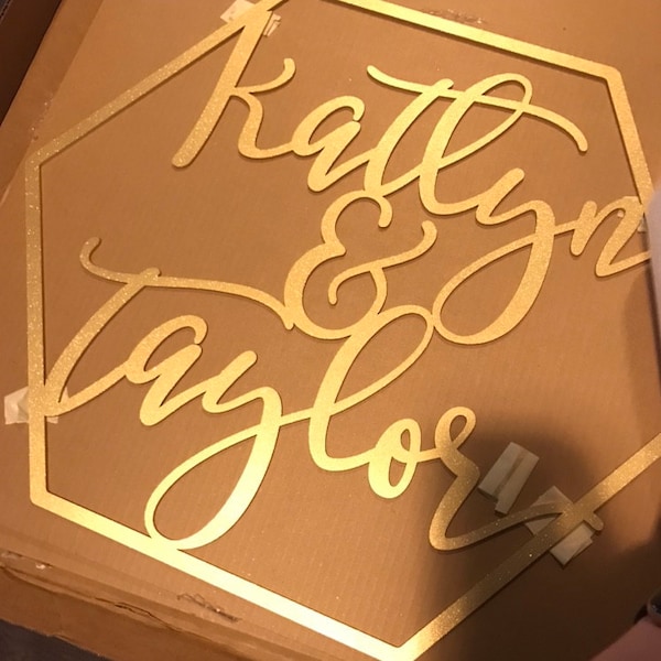 Personalized Hexagon Wood Name Sign, Laser Cut Nursery Decor - Etsy