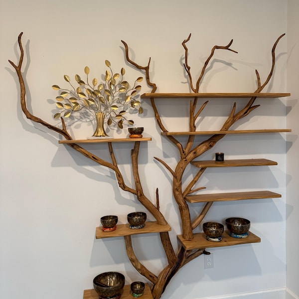 Floating Corner Shelf Live Edge Wall Mounted Shelf Small Floating Shelf ...