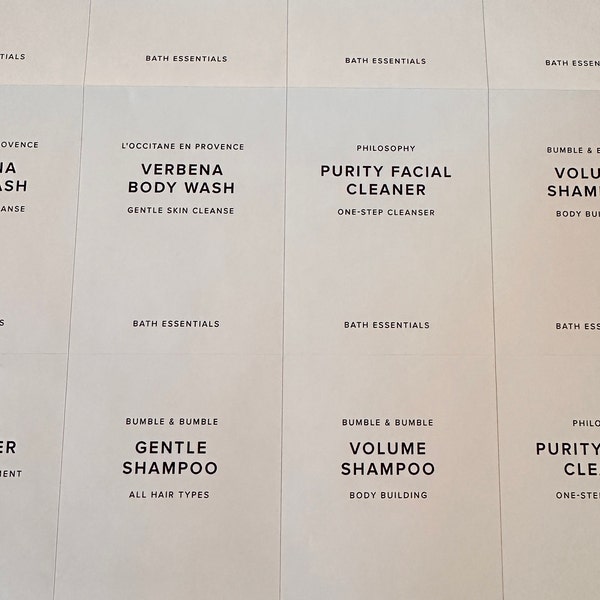 Minimalist Pantry Labels for Food Storage Containers - Waterproof & Oil ...