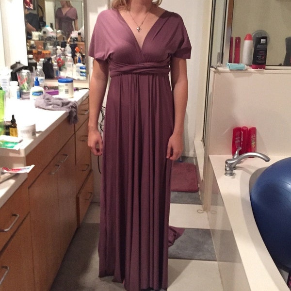 Maroon Burgundy Custom Handmade Infinity Wrapping Convertible ...