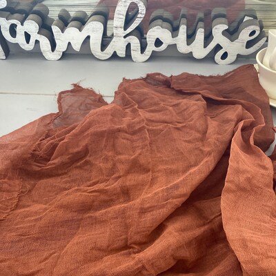 Rust Cheesecloth Table Runner, Gauze Runner, Gauze Wedding Arch Decor ...