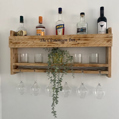 Personalised Gin Shelf / Bar - Etsy UK