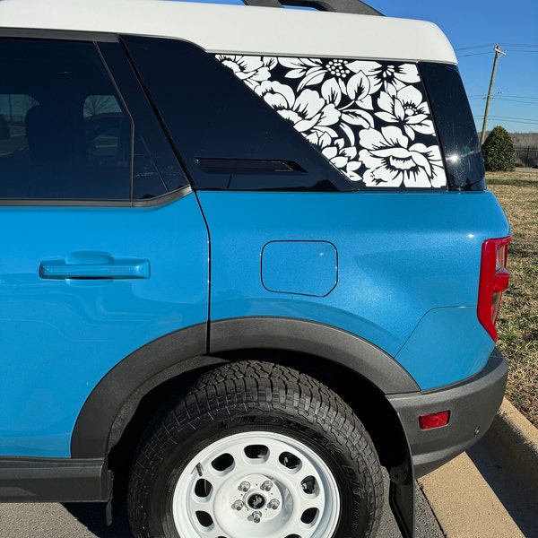 Floral Flowers Rear Side Window Decals for 2021+ Ford Bronco Sport - Etsy