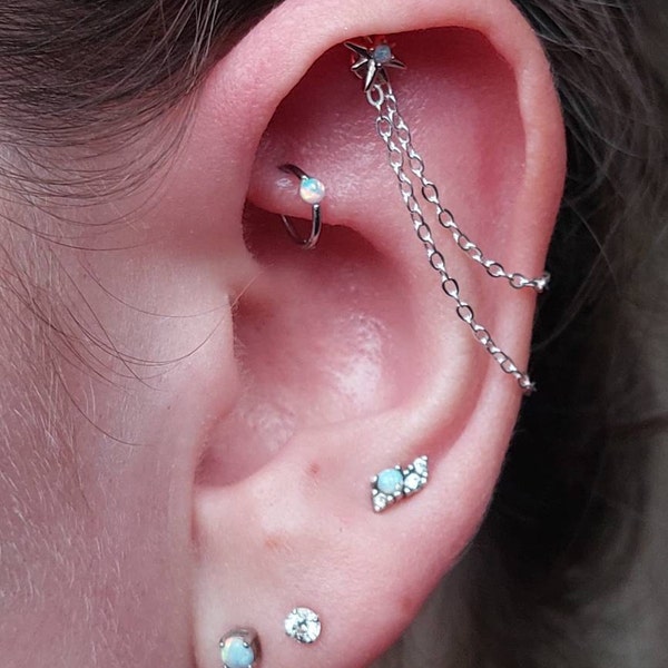 Barbell Chain, Ear Piercing Chain, Industrial Piercing/scaffolding ...