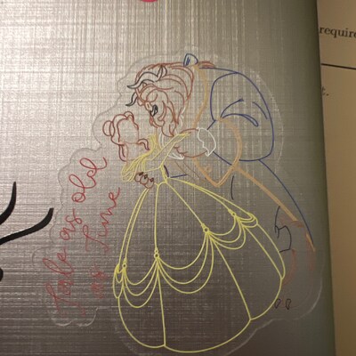 Beauty and the Beast Inspired Clear Sticker Disney Sticker Belle ...