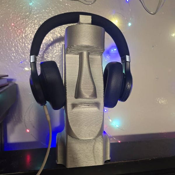 Moai Statue Headphone Rack! Easter Island Statue Headset Hanger. Heads ...