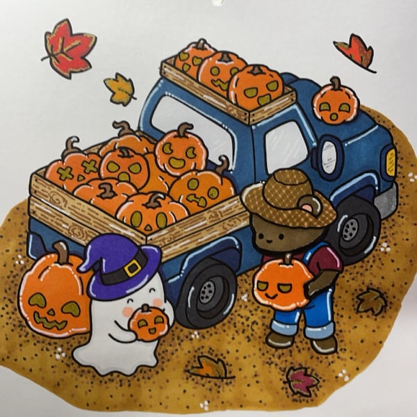 Halloween Coloring Pages, 40 Cute, Cozy, Spooky Vibes Illustrations ...