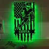 Custom Metal Rock and Roll Sign With Led Light, Rock N Roll Wall Art ...