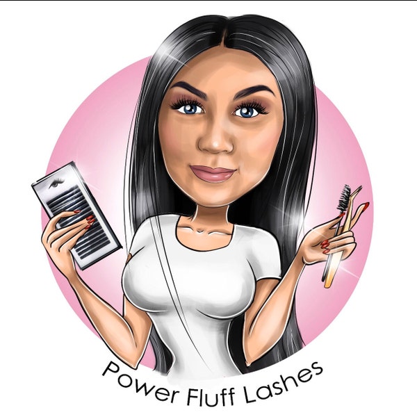 Beauty Salon Logo Design - Custom Cartoon Portrait Logo for Your ...