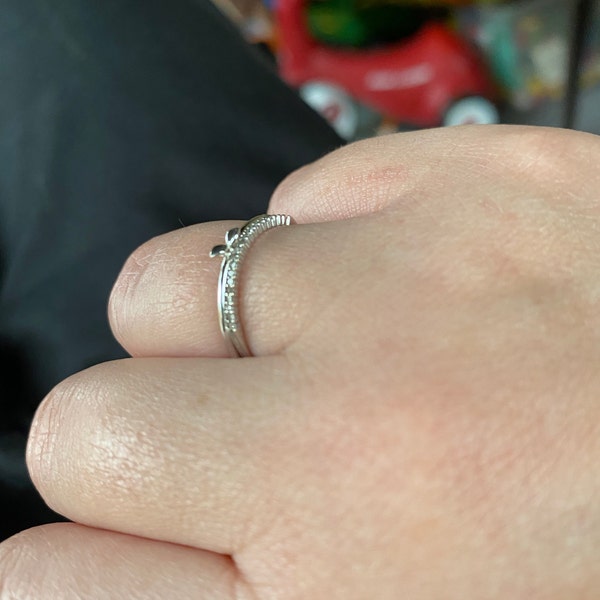 Simple Little Sprout Ring (in Stock) / Dainty Stacking Nature Ring / Cute Kawaii Seedling Ring ...