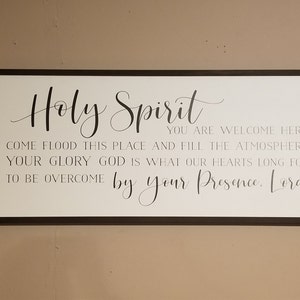 Holy Spirit You Are Welcome Here Sign Scripture Signs - Etsy