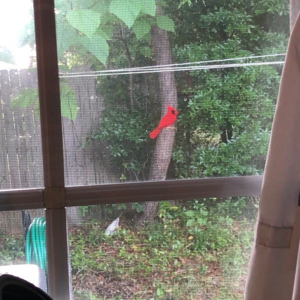 Metal Hanging Cardinal, Cardinal Garden Decor/ Metal Cardinal for ...