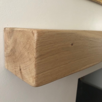 Solid Oak Mantel Beam All Sizes, Oiled, Pre-drilled, Free Fixings ...