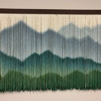 Large Dip Dye Macrame Wall Hanging Boho Wall Decor Dip Dye Fiber Art ...