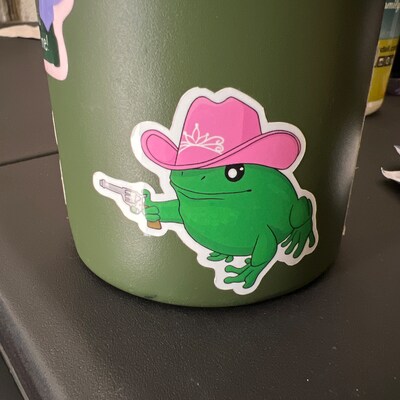 Cowboy Frog Sticker Vinyl Sticker Weatherproof and Scratch Resistant - Etsy
