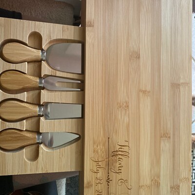 Personalized Cheese Board Set, Custom Cheese Board Set, Engraved ...