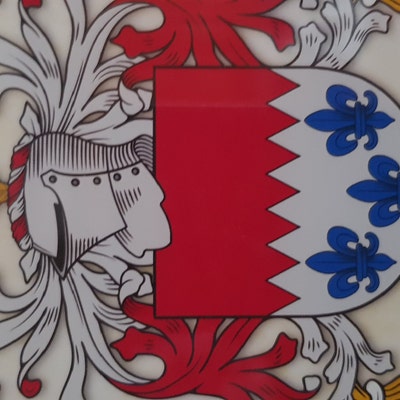 A4 Coat of Arms family Crest Printed on an Ancient Parchment Background ...