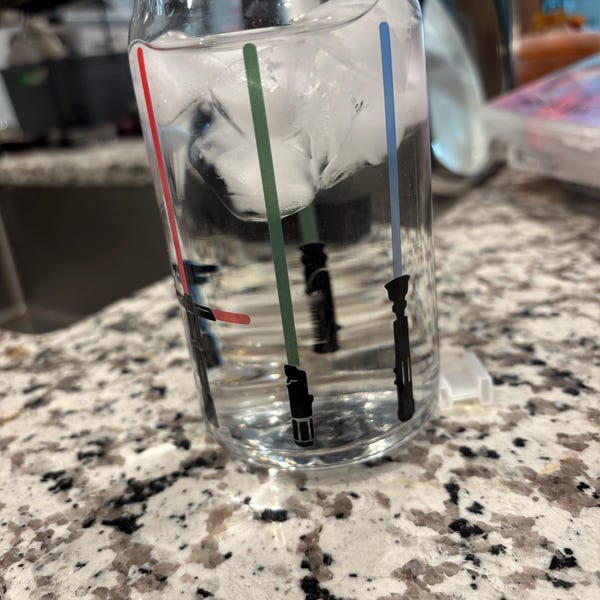 Color Changing Sword Glass Cup | 16 or 20 Oz Iced Coffee Tumbler | Wars ...