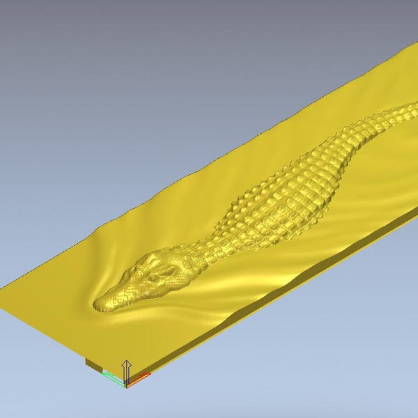 Crocodile - STL File for CNC Wood Carving - Etsy