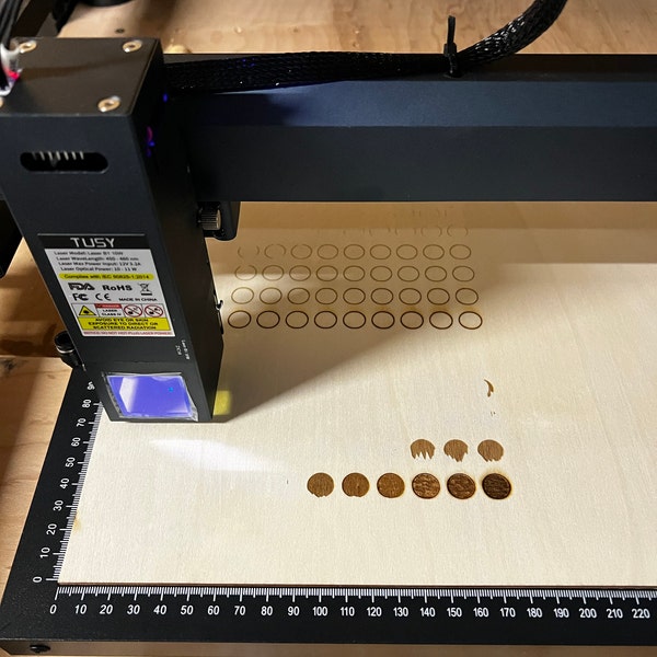 Laser Test Files | Material Test Card Lightburn | Cut & Engrave Test ...