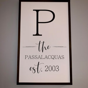 Last Name Letter Sign Established Sign Family Name Wood Sign Home Decor ...