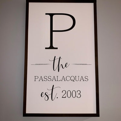 Last Name Letter Sign Established Sign Family Name Wood Sign Home Decor ...