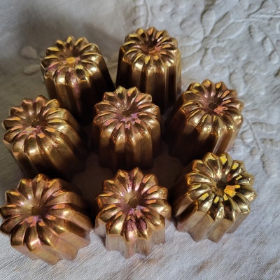 6 Copper Canele Molds Large 2.1 Inch Set of 6 Professional Quality 55 ...