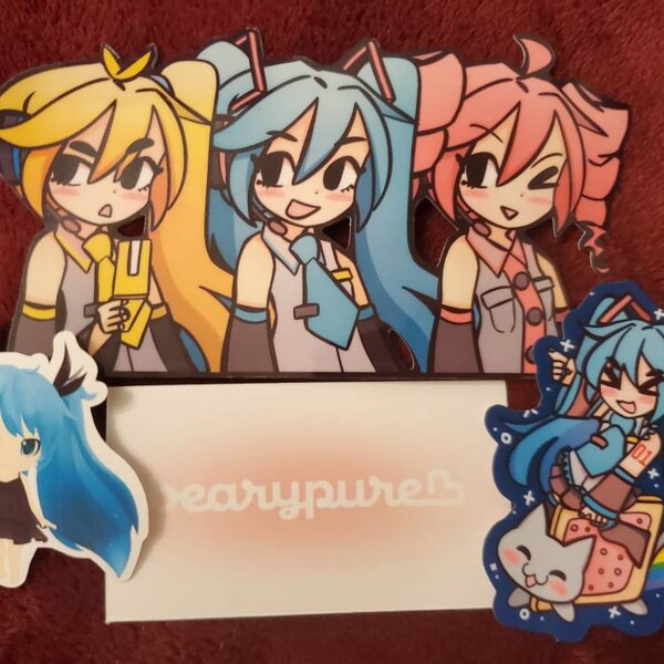 Triple Baka Large Sticker | Car Decal, Akita Neru, Hatsune Miku, Kasane ...