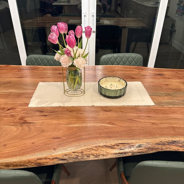 Rustic Table Runnerfrayed Edgessmall Handmade Farmhouse Table ...