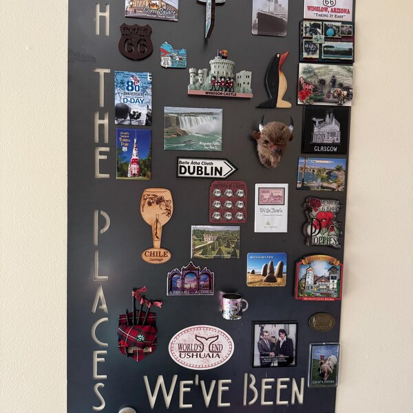 Oh the Places We've Been Magnet Board - Travel Magnet Display Board ...