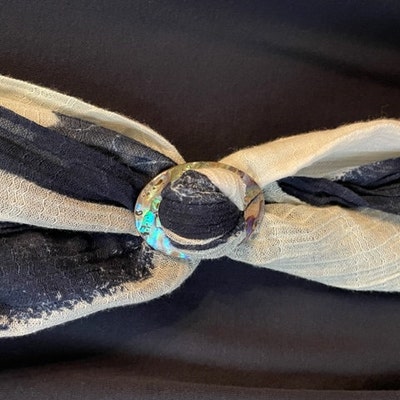 Oval Large Paua Shell Abalone Shell Scarf Ring Scarf Buckle Scarf Pin ...