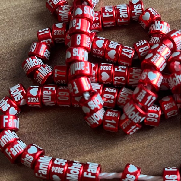 Aluminium Pigeon Rings Pigeon Bands Personalized Parrot Conure 7mm and ...