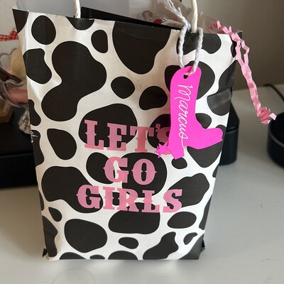 Sets of Cowgirl Boot Tag Cowboy Boot Gift Tags Personalized - Etsy