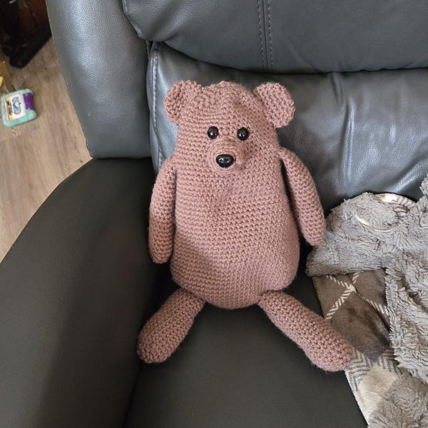 Crochet Pattern, Benji the Bear, Step by Step US Terms DIY Pattern ...