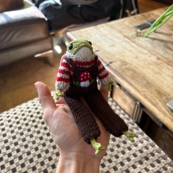 Cute Green Frog With Sweater,froggie Frog Crochet,amigurumi Frog ...