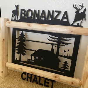 Log Cabin Outdoor Welcome Sign | Etsy