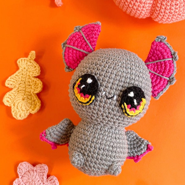 Bat Crochet Pattern Toy Decor Halloween Beauty Eyes for Amigurumi - Etsy