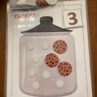 Counting Practice Printable, Cookies Counting Activity, Preschool Math ...