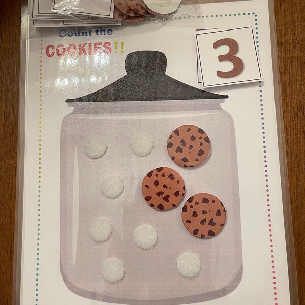 Counting Practice Printable, Cookies Counting Activity, Preschool Math ...