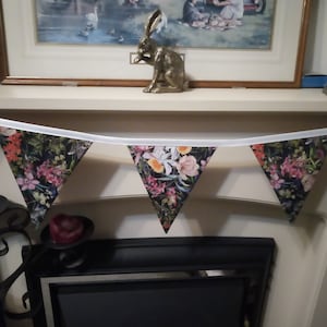 Handmade Fabric Mini Bunting, Nursery Decoration, Girls Bedroom, Kids ...