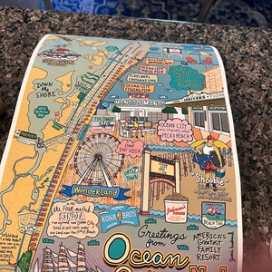 Map of Brigantine, New Jersey, Beach Town, NJ Beaches customization and ...