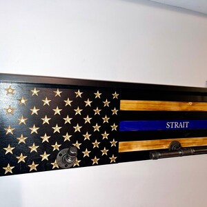 Police Gear Rack Thin Blue Line Gift Anniversary Gift Birthday Gift ...