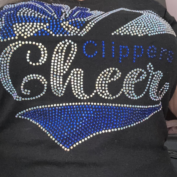 Custom Football Team and Colors RHINESTONE Mega Bling Shirt, Football ...