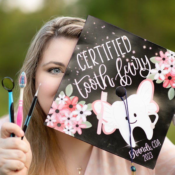 Custom "official Tooth Fairy" Graduation Cap Topper, Dental Hygiene - Etsy