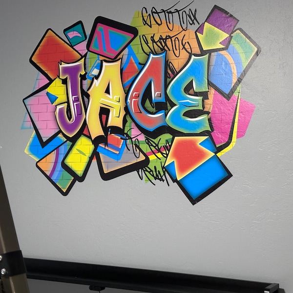 Football Graffiti Name Removable Wall Decal Art Sports Large Sticker ...