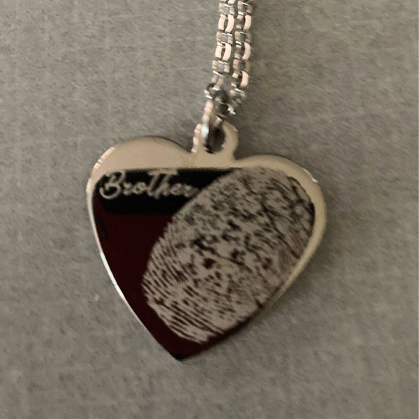 Fingerprint Handwriting Necklace, Memorial Fingerprint Jewelry ...