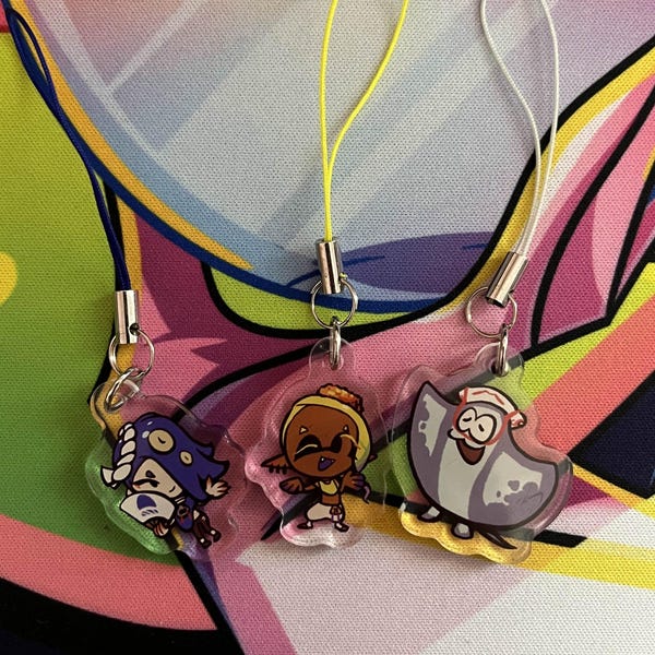 Splatoon Idols Phone Charm - Double Sided, 7 Variations, 1 In., Acrylic ...