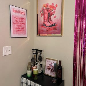 Coastal Cowgirl Disco Cowgirls, Set of 6 Gallery Wall Howdy Disco Art ...